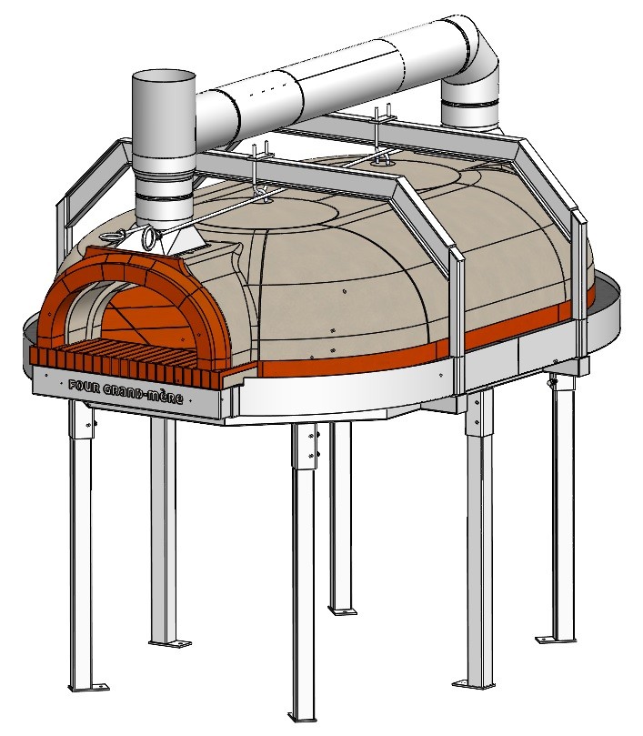 Roman PRO 1900 wood-fired oven for the bakers • Four Grand-mère